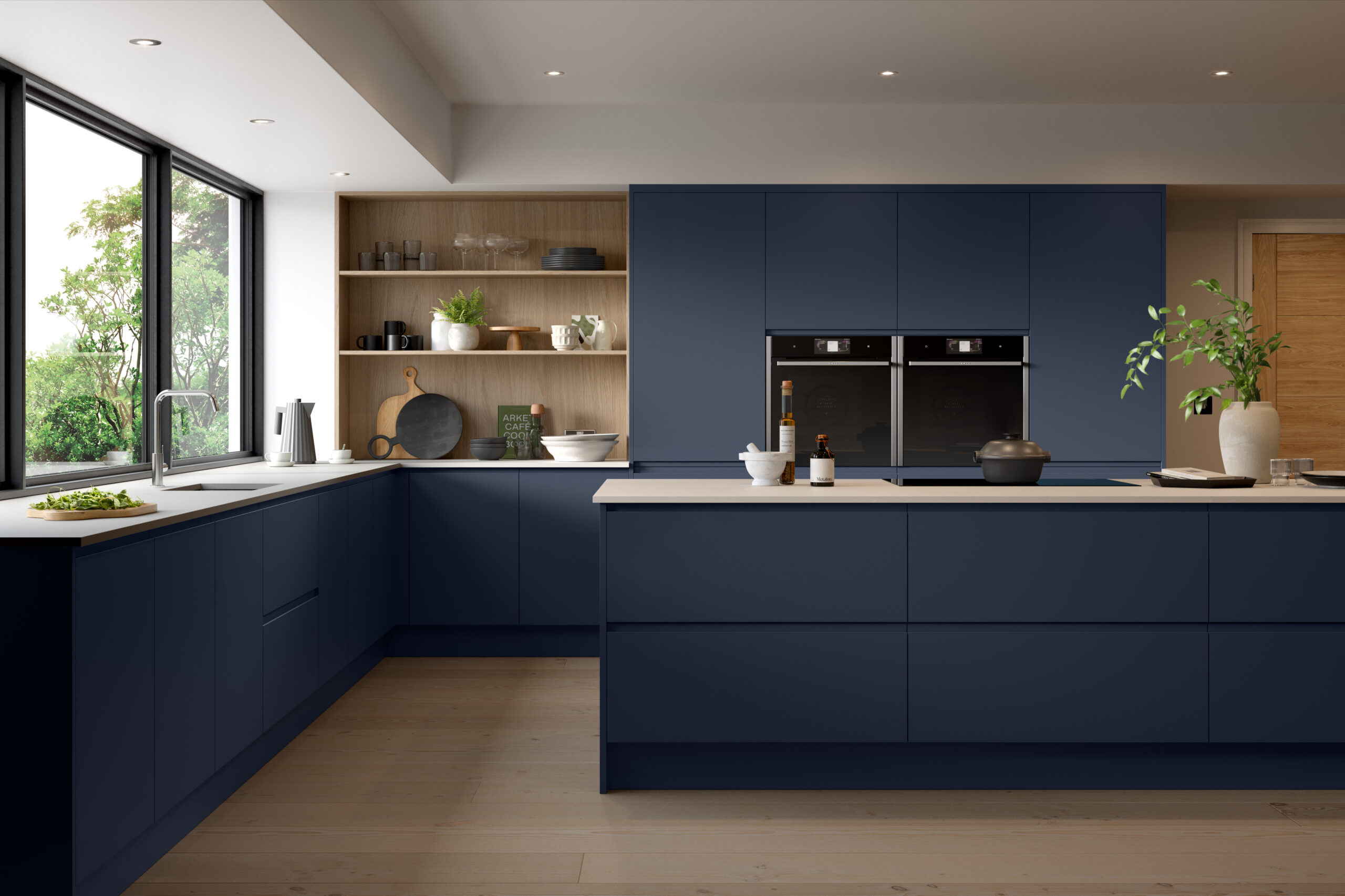 Deep Blue Kitchen Unit Doors That Add Timeless Luxury Style
